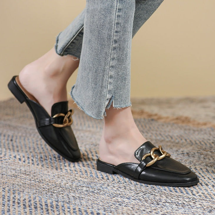 Rasteirinha Mule em Couro - Anna – Brunelle